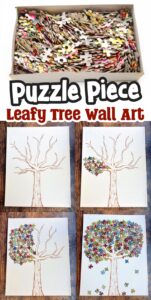 DIY Puzzle Piece Wall Art