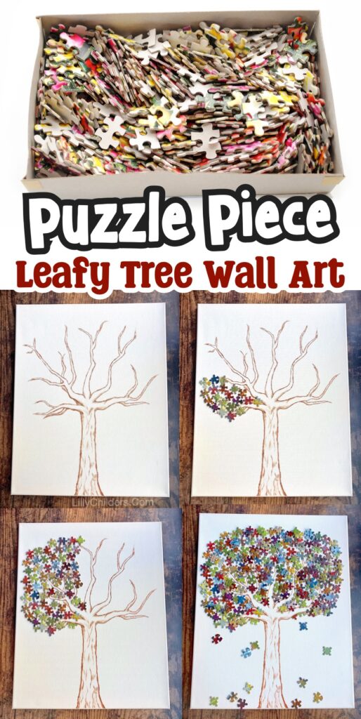 DIY Puzzle Piece Wall Art