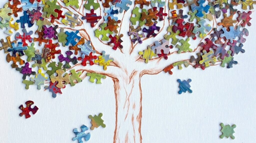 DIY Puzzle Piece Wall Art