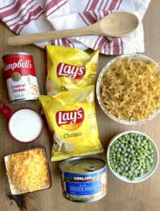 Cheesy Potato Chip Chicken Noodle Casserole