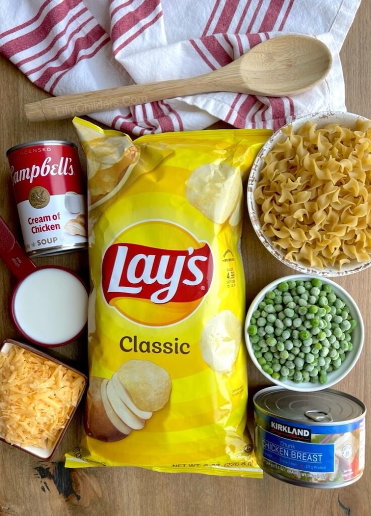 Cheesy Potato Chip Chicken Noodle Casserole